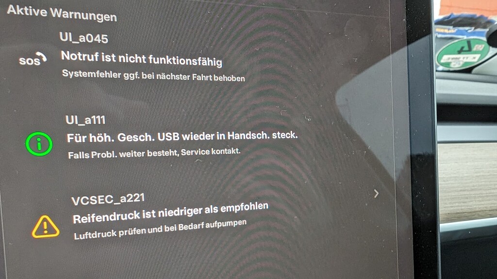 MY Fehler UI_a111 - Model Y Probleme / Fehler - TFF Forum - Tesla ...