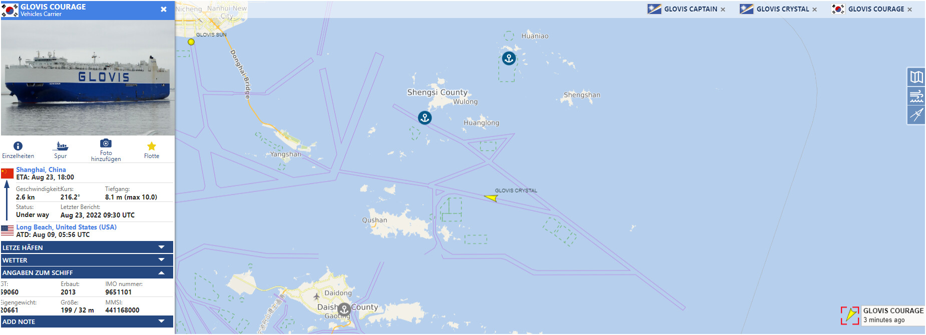 Allgemeines Schiff-Tracking, Fragen und Antworten (Teil 3, bis 29.10. ...