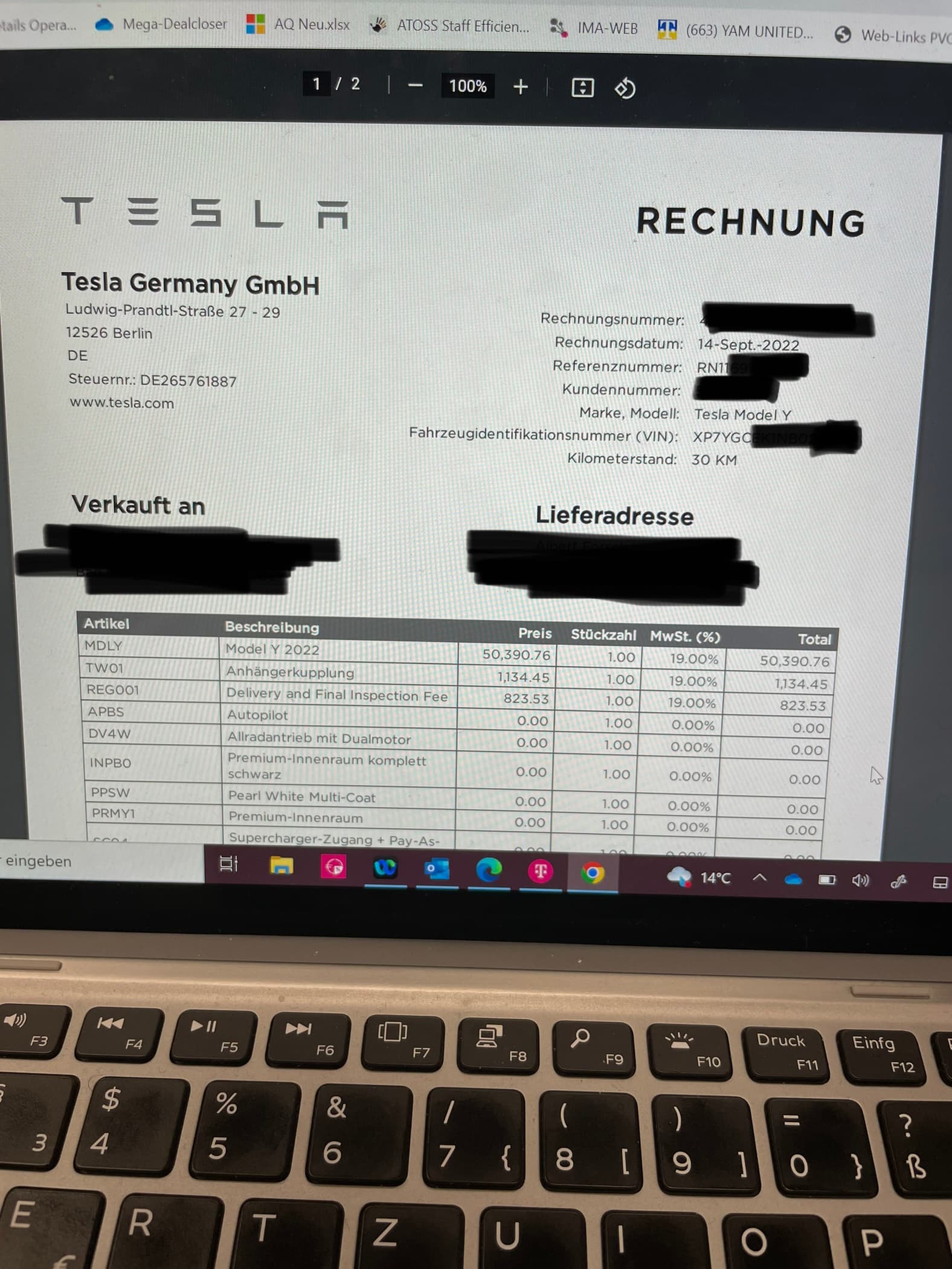 Model Y LR - Bestellung und vorgesehene Auslieferung in Q3/2022 (Teil 5 ...