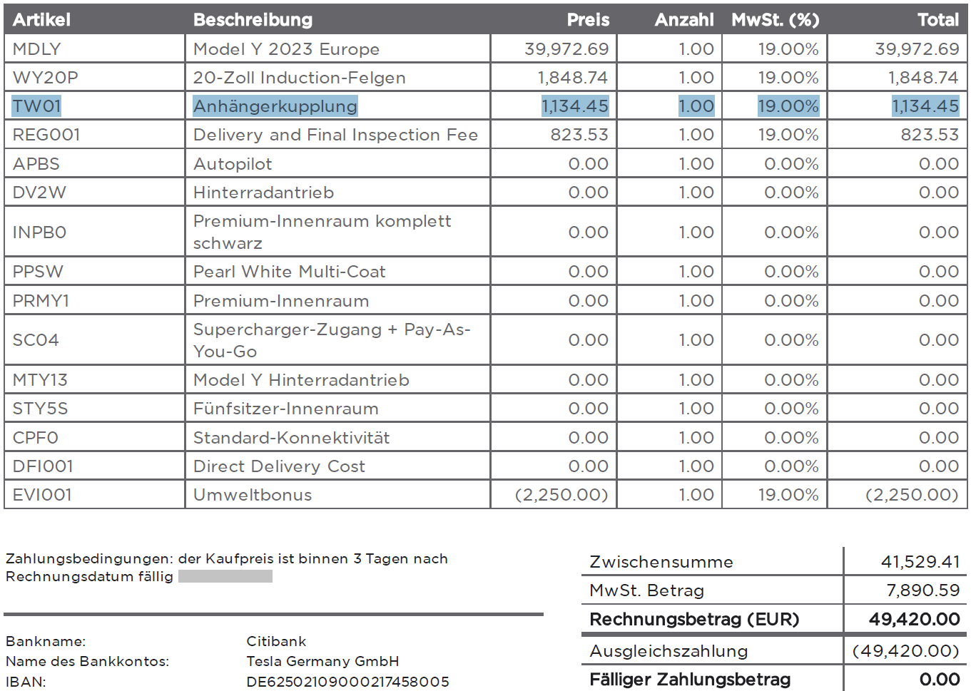 Model Y Standard - Bestellung und vorgesehene Auslieferung in 2023 ...