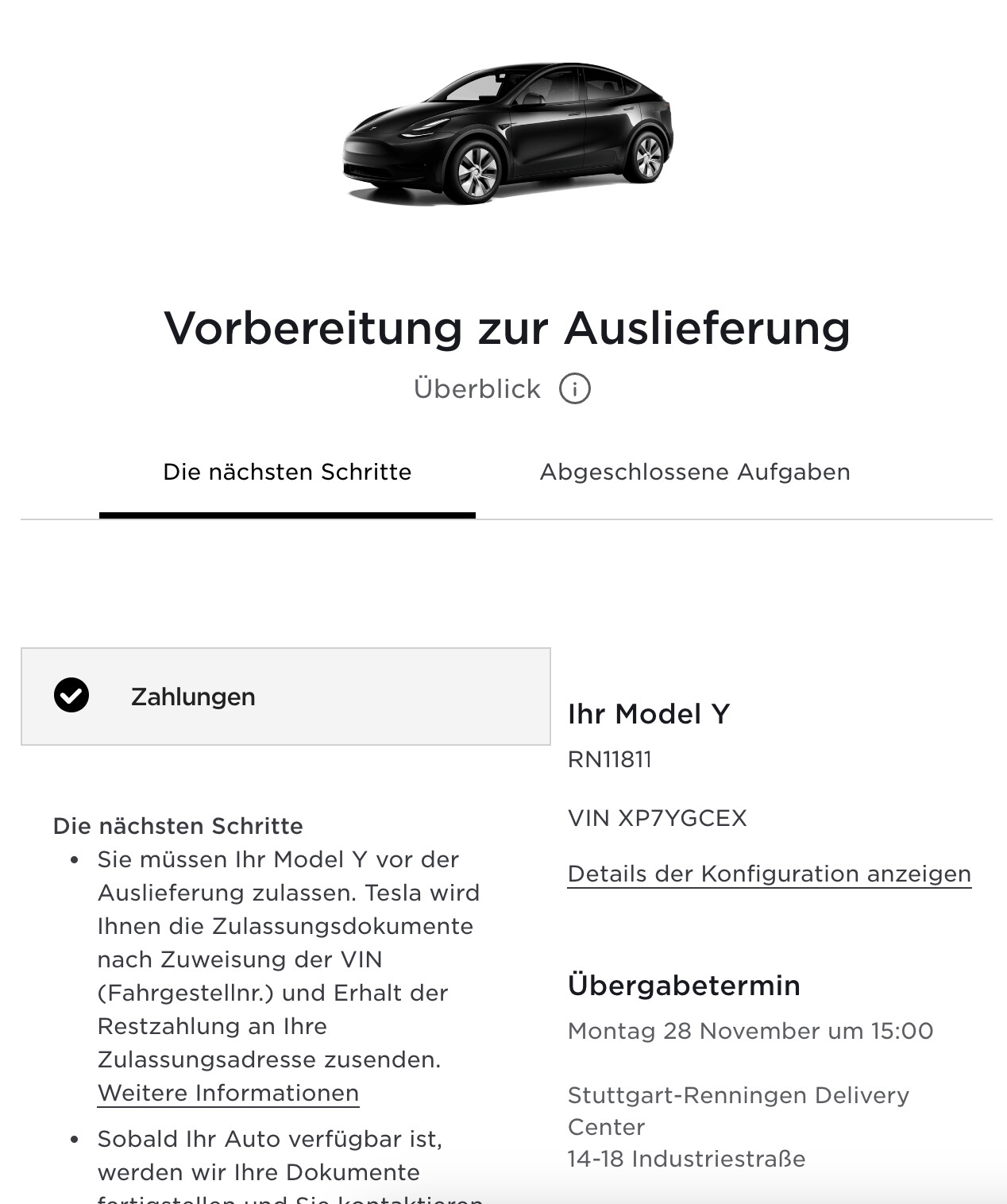 Model Y LR - Bestellung und vorgesehene Auslieferung Q4/2022 (Teil 3 ...